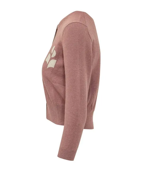 Isabel Marant Étoile Round Neck Cropped Cardigan With Jacquard Pattern