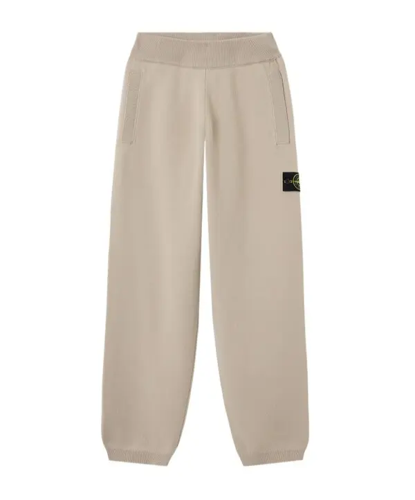 Stone Island Regular-fit Knit Joggers With Elastic Drawstring Waist - Sand-colored