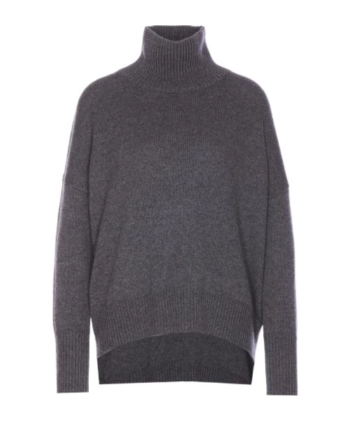 LISA YANG Ribbed High-neck Sweater - Grey