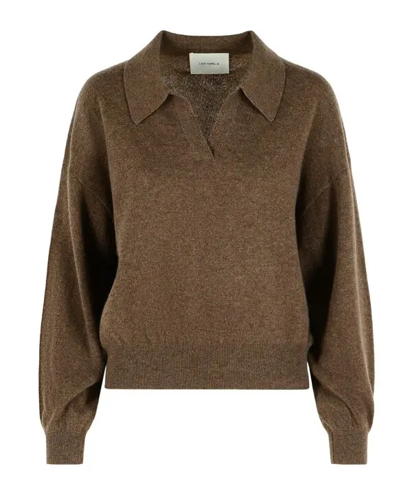 LISA YANG Katriel Collared Knitted Sweater - Brown