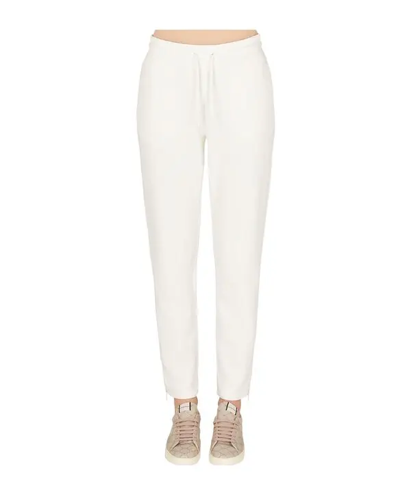 Emporio Armani Cream Drawstring Sweatpants - White