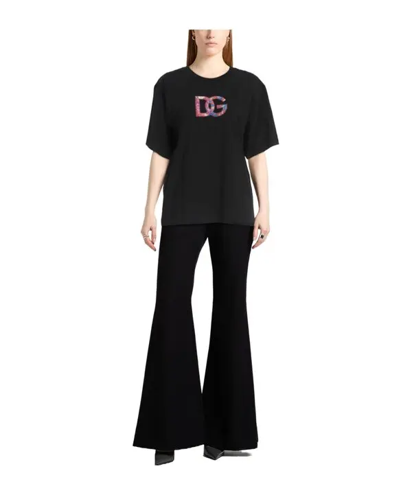 Dolce & Gabbana Short Sleeve T-shirt With Embroidered Logo