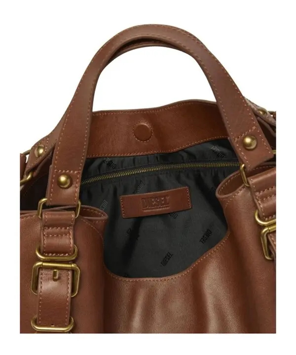 DIESEL® D-one-medium Top-handle Bag In Treated Leather