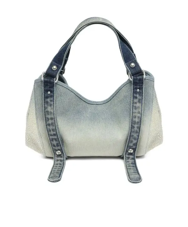DIESEL® D-one Small Crystal Solarised Denim Top-handle Bag
