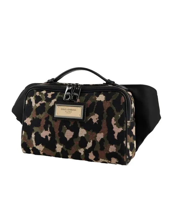 Dolce & Gabbana Large Camouflage Canvas Bag - Black