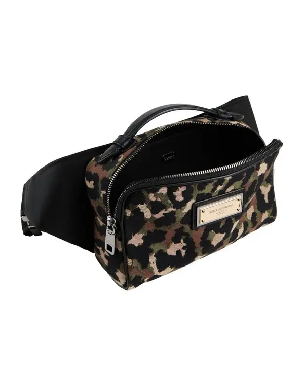 Dolce & Gabbana Large Camouflage Canvas Bag