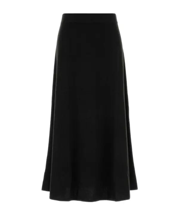 LISA YANG Elastic-waist A-line Skirt - Black