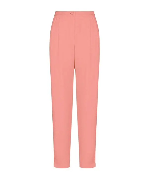 Emporio Armani Peach Highwaisted Tapered Trousers - Pink