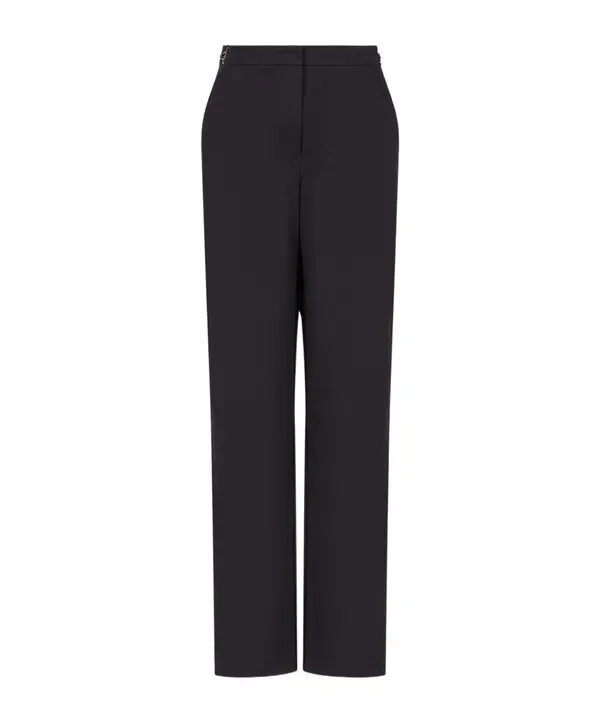 Emporio Armani Highrise Straightleg Trousers - Black