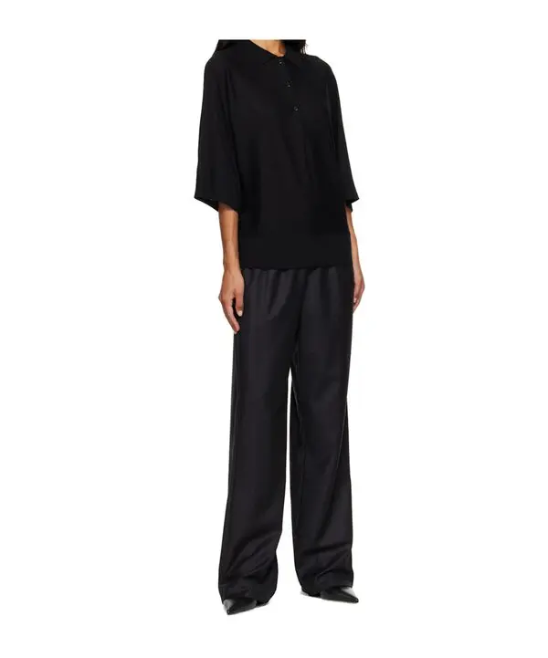 LISA YANG Norie Polo Knitted Top