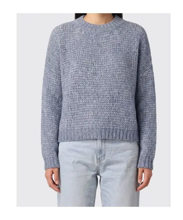 ROBERTO COLLINA Chunkyknit Cropped Crewneck Sweater