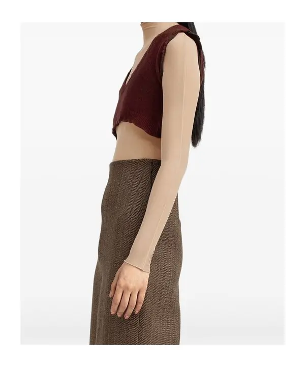 MAISON MARGIELA Distressed V-neck Knitted Vest