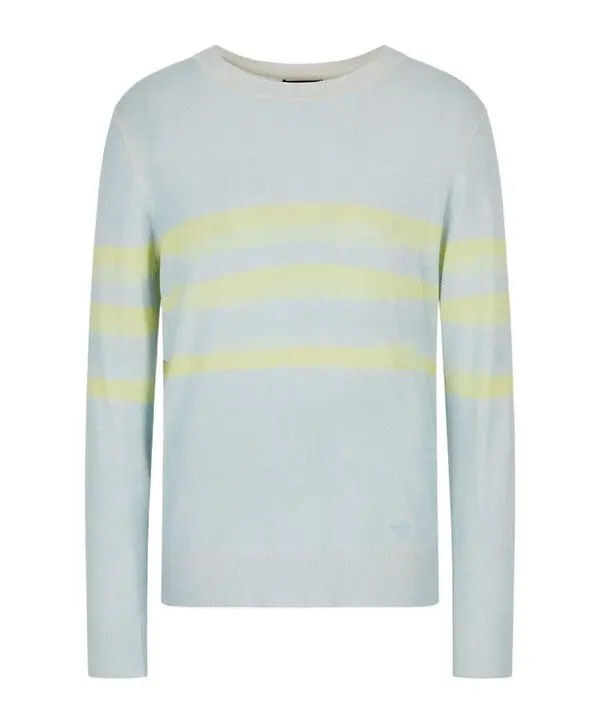 Emporio Armani Striped Crewneck Knit Sweater