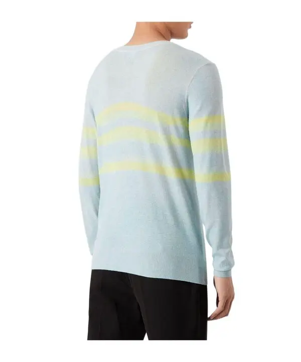 Emporio Armani Striped Crewneck Knit Sweater