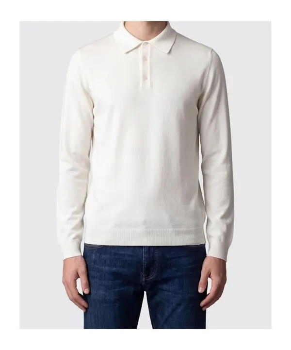 ROBERTO COLLINA Longsleeve Fineknit Polo Top