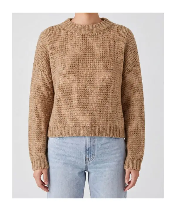 ROBERTO COLLINA Chunkyknit Cropped Crewneck Sweater