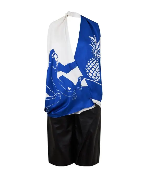 Bottega Veneta Printed Top And Short Sets - Blue