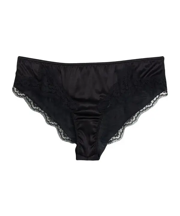 Dolce & Gabbana Solid-color Satin Lace Panties