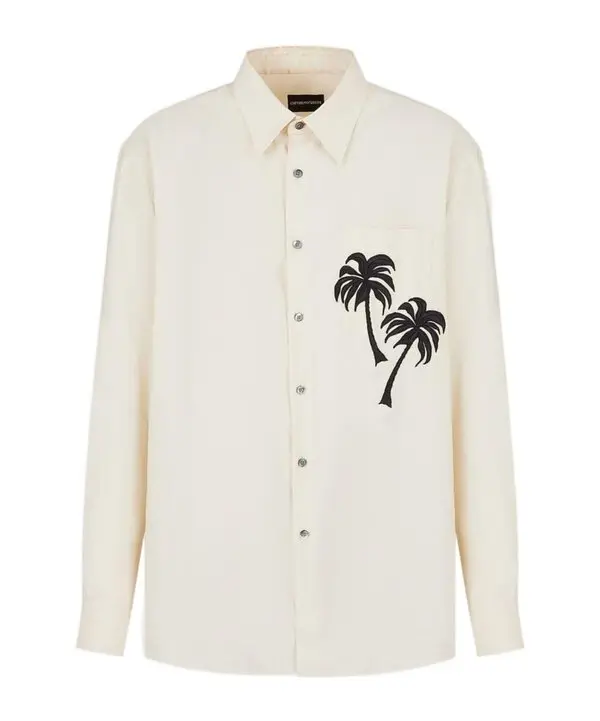 Emporio Armani Cream Longsleeve Shirt