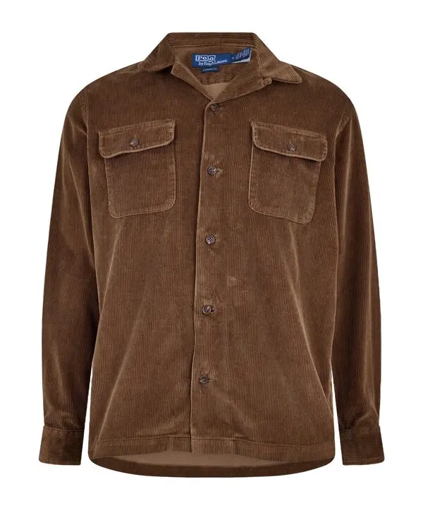Ralph Lauren Corduroy Longsleeve Overshirt - Brown