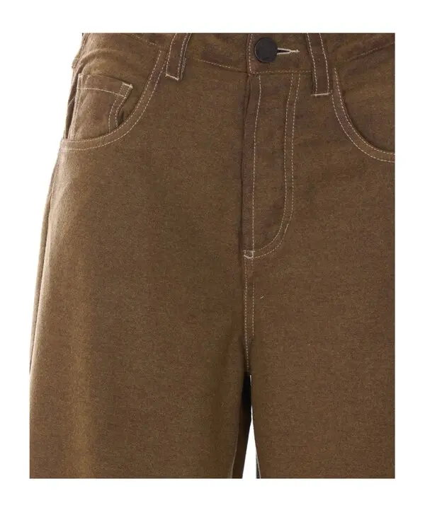 UMA WANG Wide-leg Trousers With Contrast Topstitching