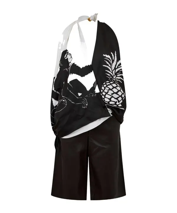 Bottega Veneta Printed Top And Short Sets - Black