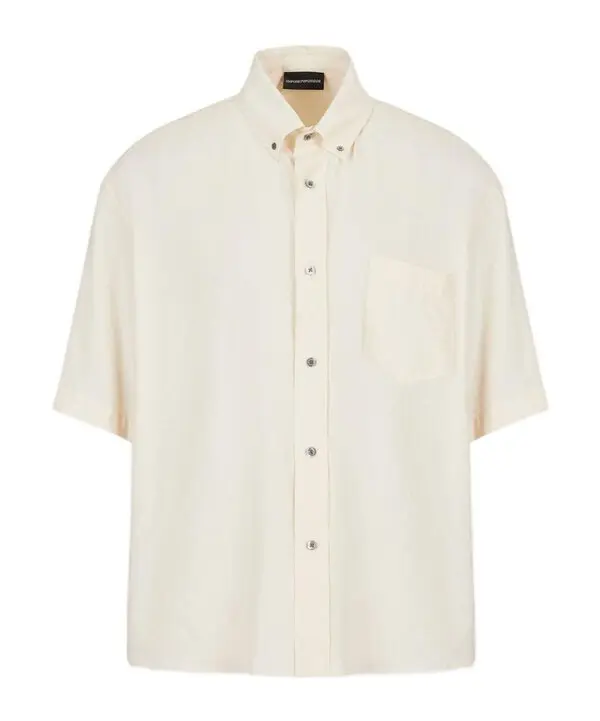 Emporio Armani Cream Shortsleeve Shirt