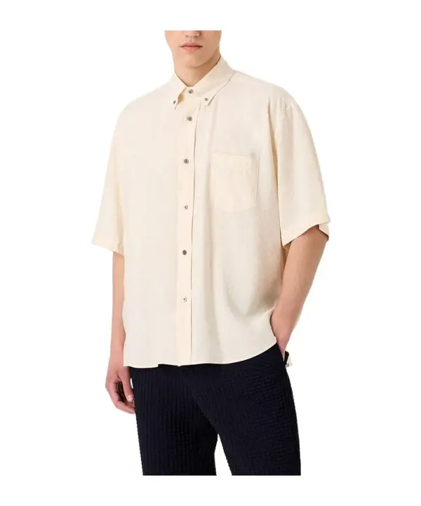 Emporio Armani Cream Shortsleeve Shirt