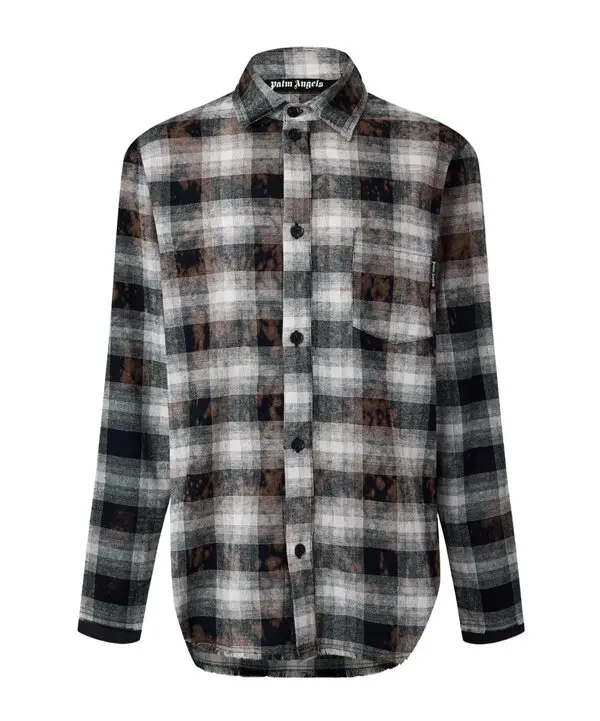 Palm Angels Plaid Longsleeve Collared Shirt