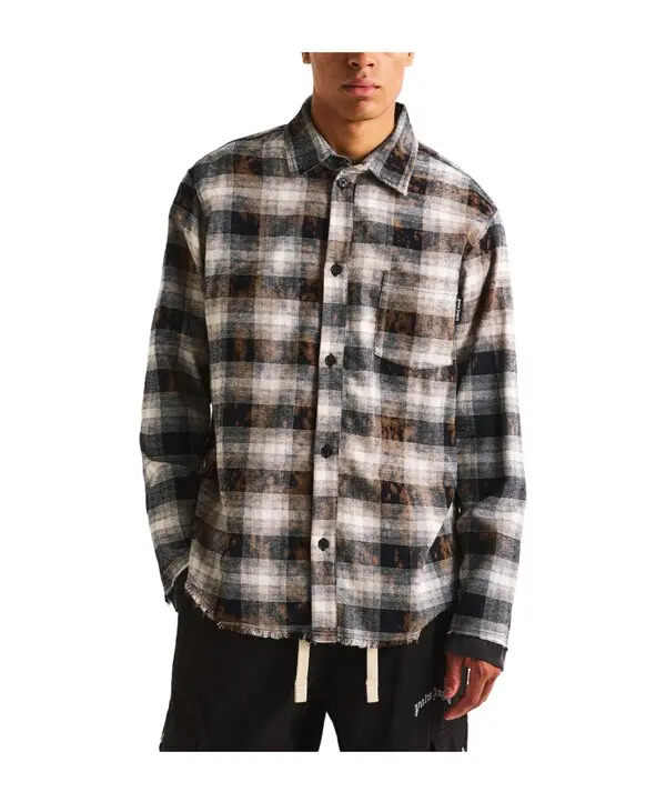 Palm Angels Plaid Longsleeve Collared Shirt