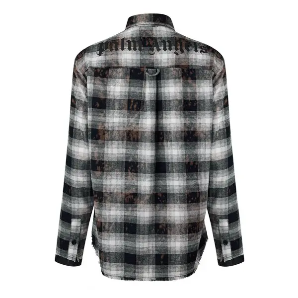Palm Angels Plaid Longsleeve Collared Shirt