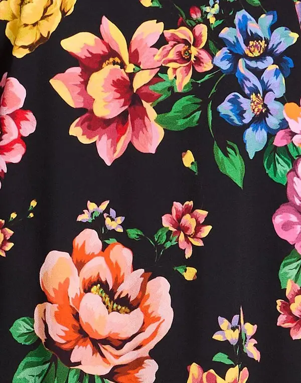 Dolce & Gabbana Floral Print Long Sleeve Dress