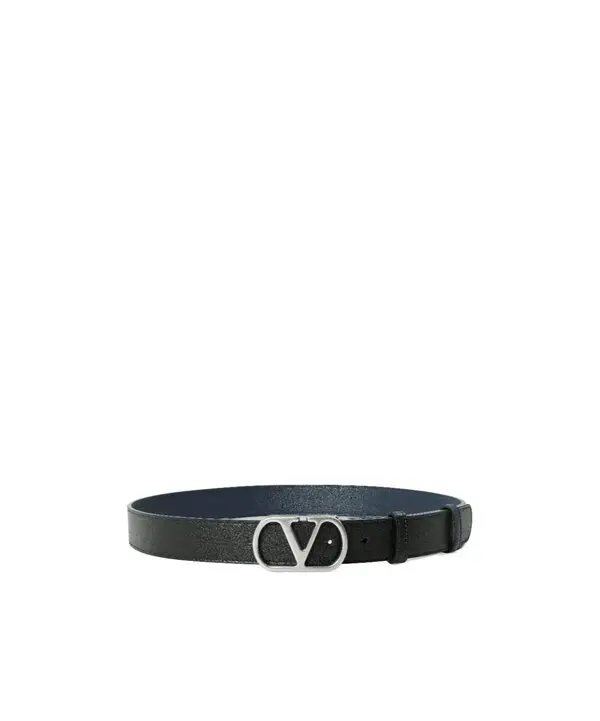 Valentino Garavani Grainedleather Belt - Black
