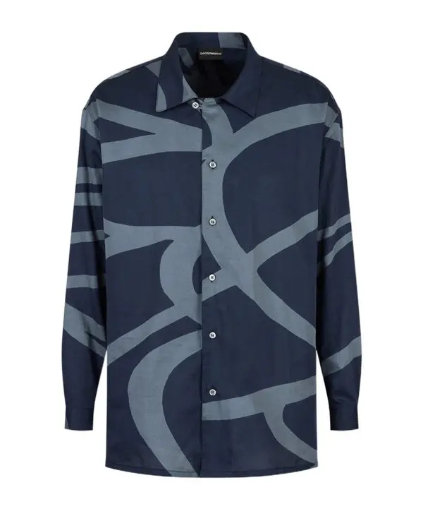 Emporio Armani Print Long Sleeve Shirt