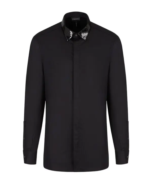 Emporio Armani Longsleeve Dress Shirt - Black