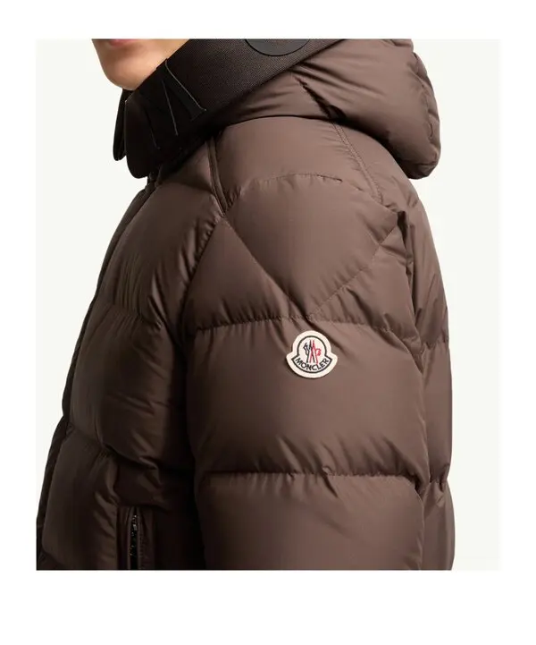 Moncler Orvelle Hooded Down Jacket - Brown