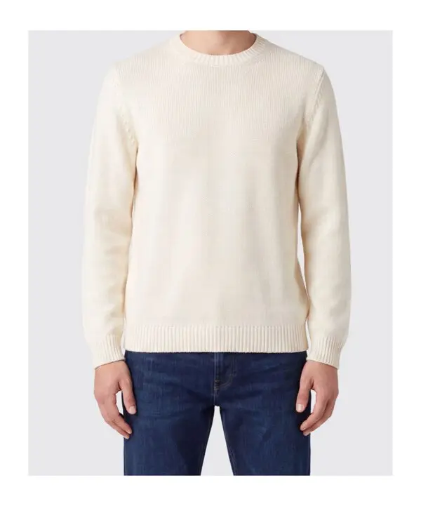 ROBERTO COLLINA Ribbed Crewneck Fine Knit Sweater
