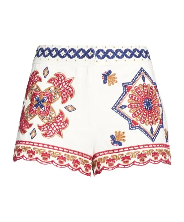 Farm Rio Colorful Woven Shorts - Red