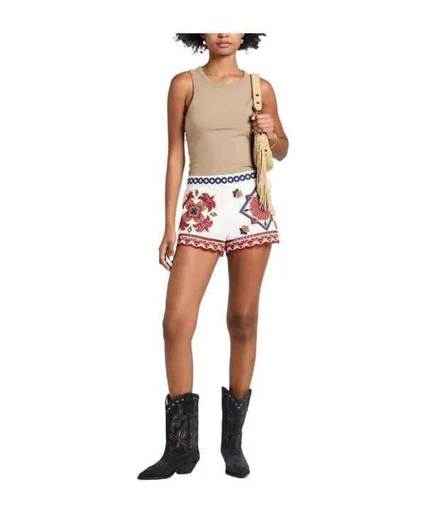 Farm Rio Colorful Woven Shorts