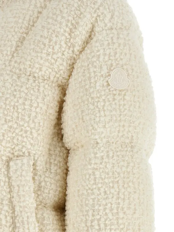 Moncler Cristallin Hooded Down Jacket - Beige