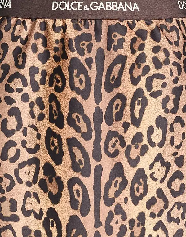 Dolce & Gabbana Leopard Print Flare Skirt