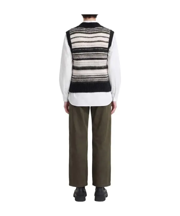 GANNI Striped Knit Vest