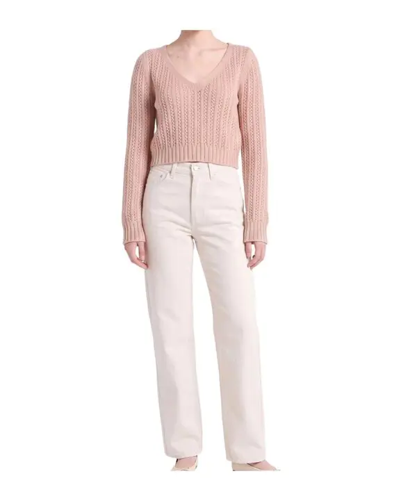 Max Mara Knitted Cropped Long-sleeve Top