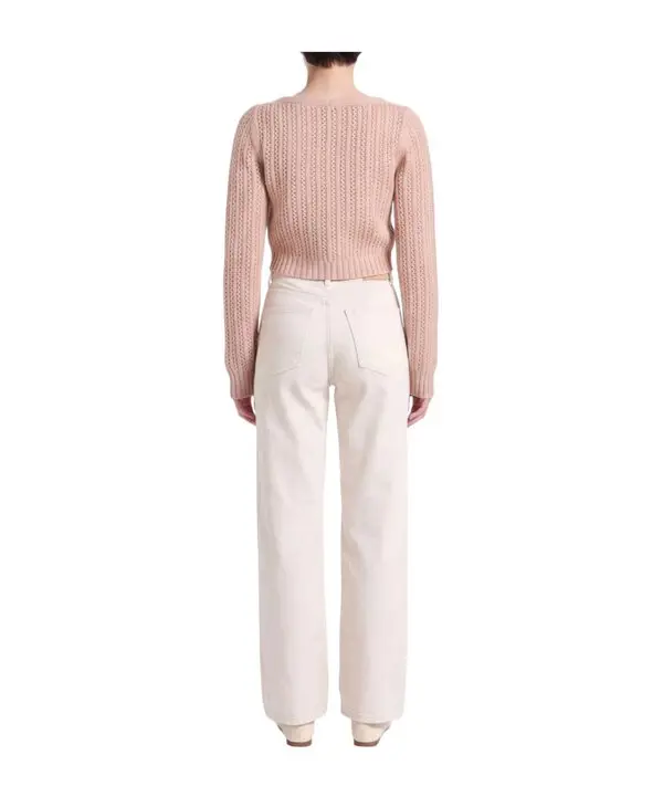 Max Mara Knitted Cropped Long-sleeve Top