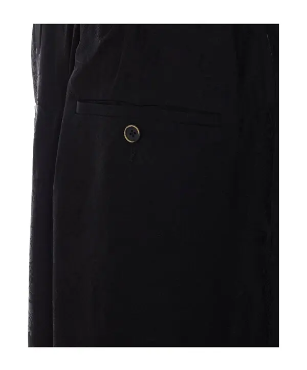 UMA WANG Jacquard Paisley Patterned Wide-leg Trousers