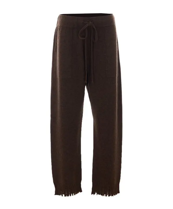UMA WANG Drawstring Knit Casual Pants