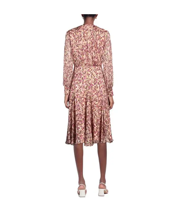 Max Mara Floral Print Long-sleeve Dress