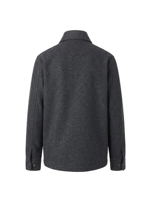 Moncler Long Sleeve Casual Jacket With High Neck And Flap Pockets