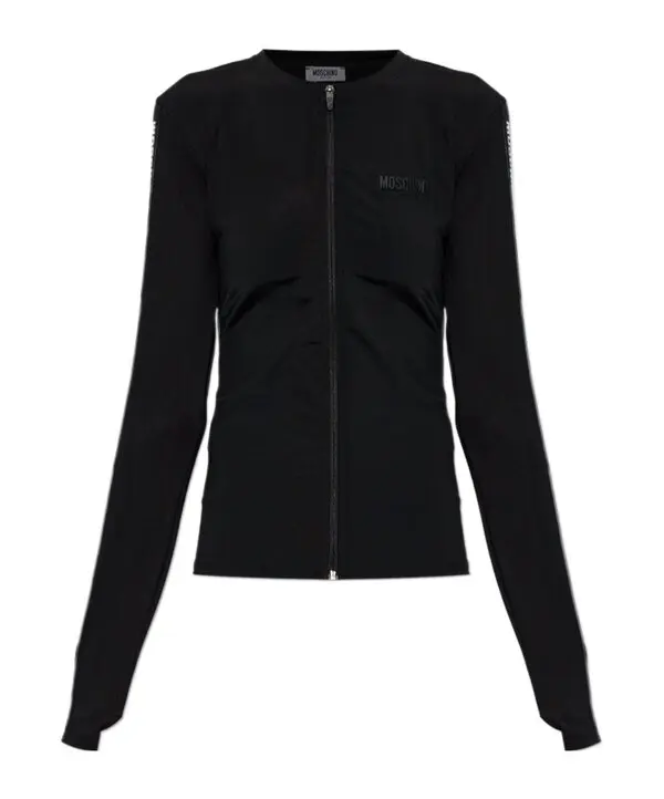 Moschino Long Sleeve Zip-up Sweatshirt