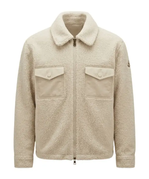 Moncler Long-sleeve Casual Jacket - Cream